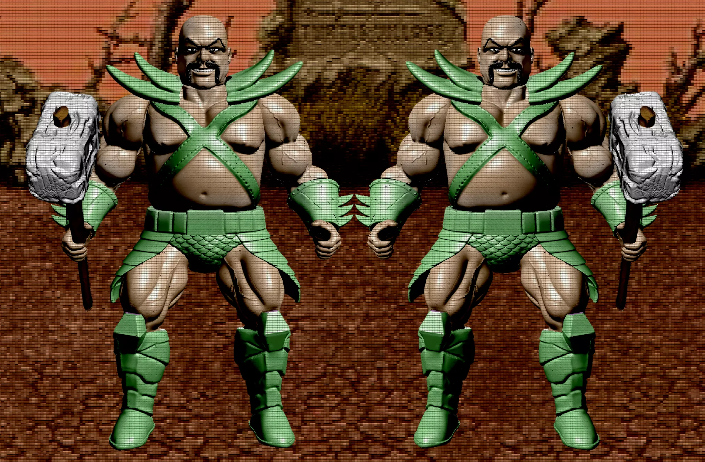 BAD BROTHERS - GOLDEN AXE 3D model 3D printable | CGTrader