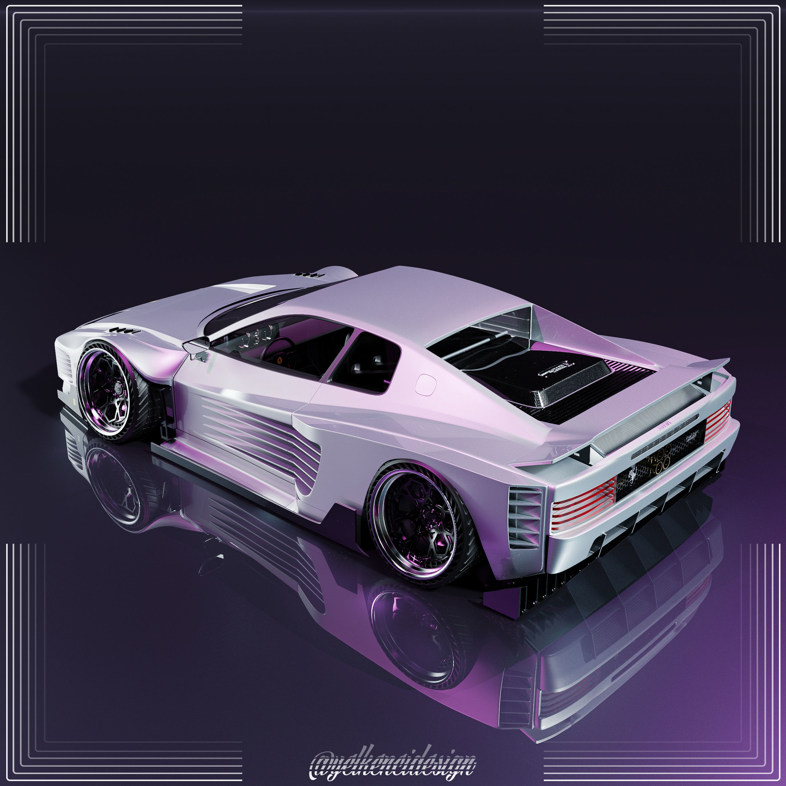 Ferrari testarossa Yelkencidesign custom 3D model | CGTrader