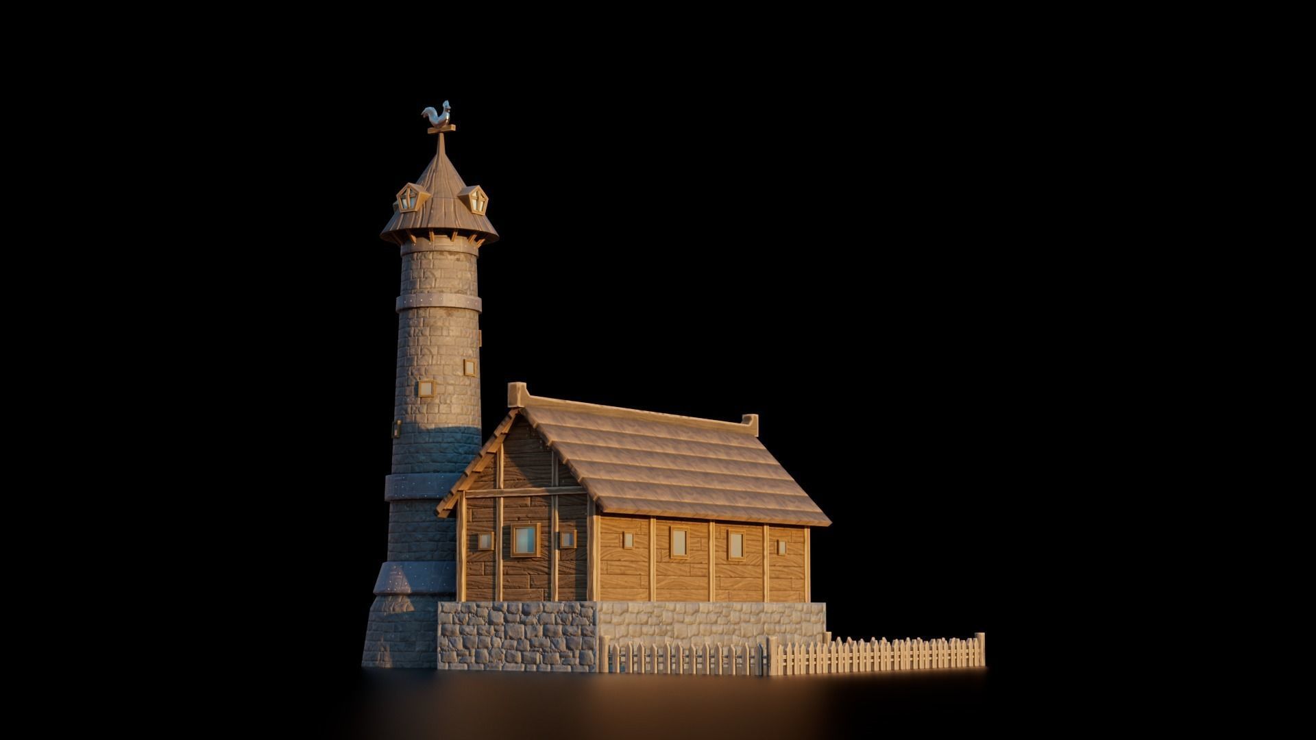 3D model Stylized Barn Game Ready Asset VR / AR / low-poly | CGTrader