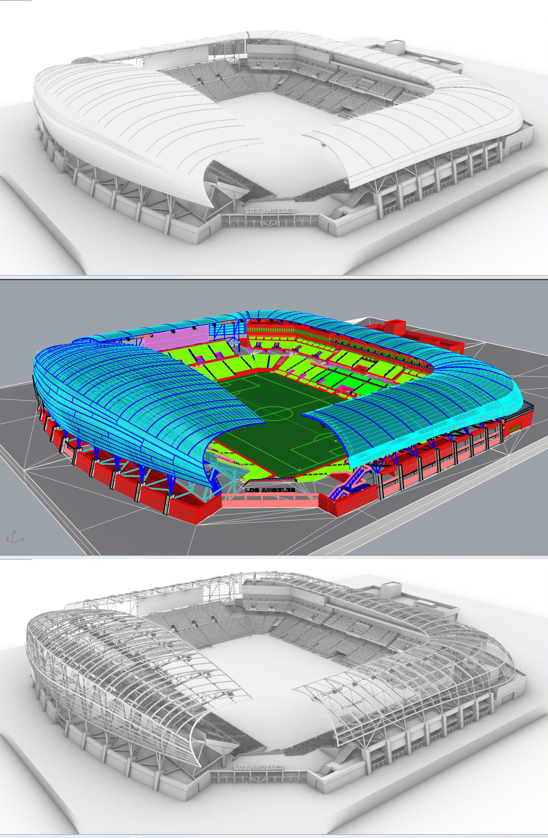 3D model BMO Stadium Los Angeles-USA VR / AR / low-poly | CGTrader
