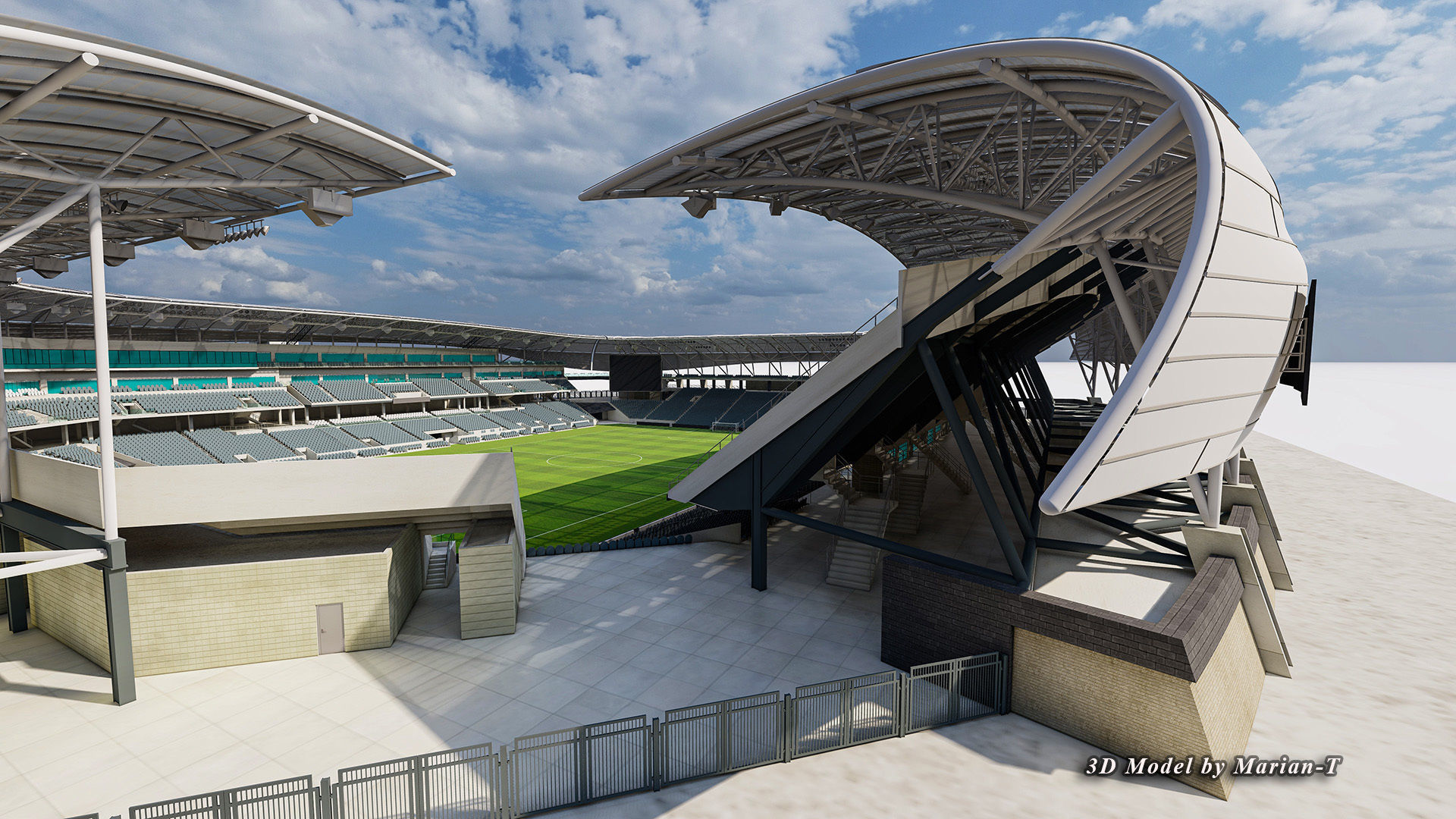 3D model BMO Stadium Los Angeles-USA VR / AR / low-poly | CGTrader