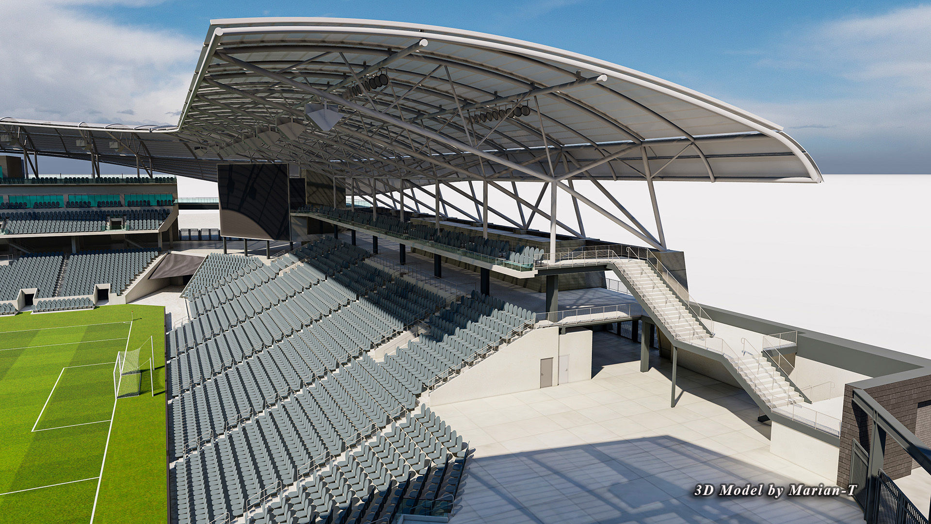 3D model BMO Stadium Los Angeles-USA VR / AR / low-poly | CGTrader