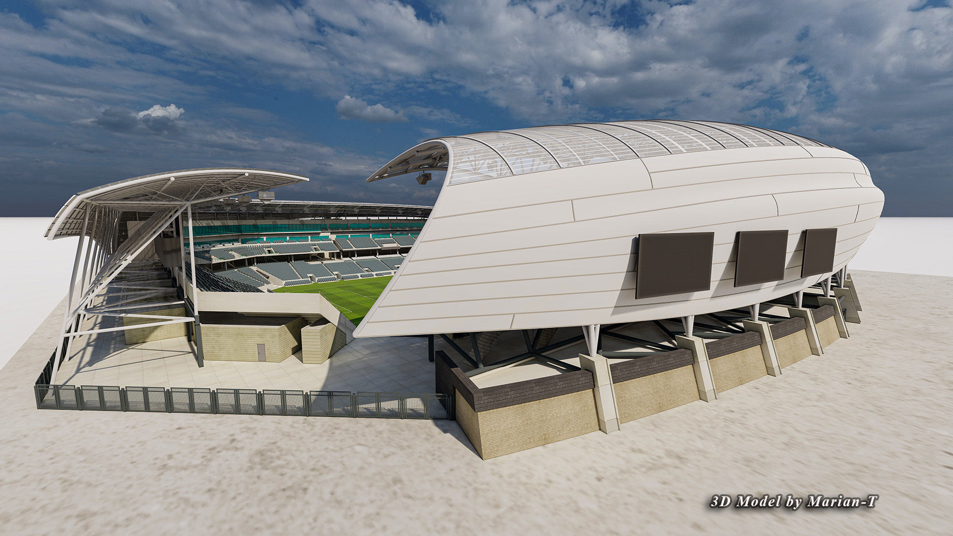 3D model BMO Stadium Los Angeles-USA VR / AR / low-poly | CGTrader