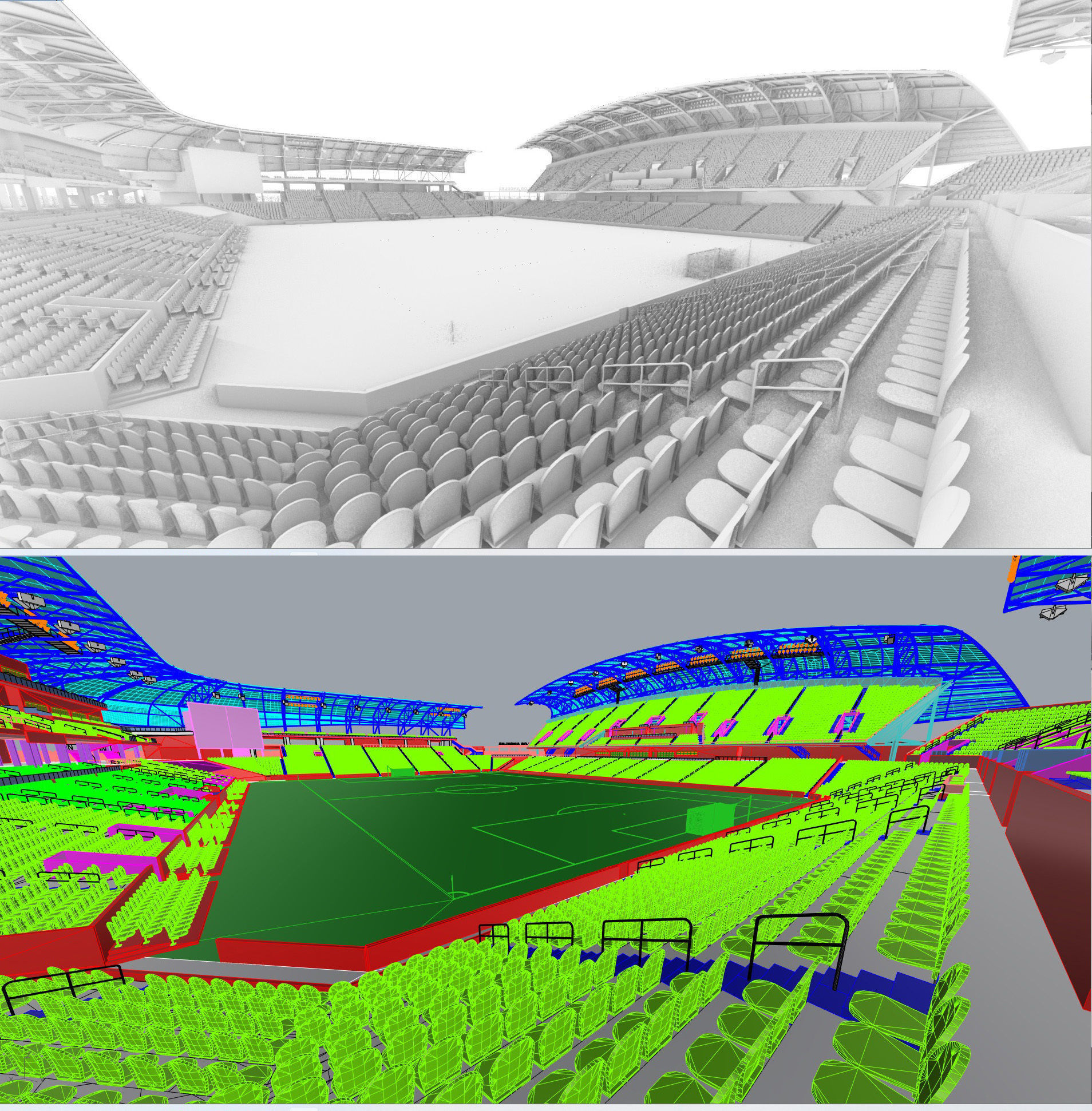 3D model BMO Stadium Los Angeles-USA VR / AR / low-poly | CGTrader