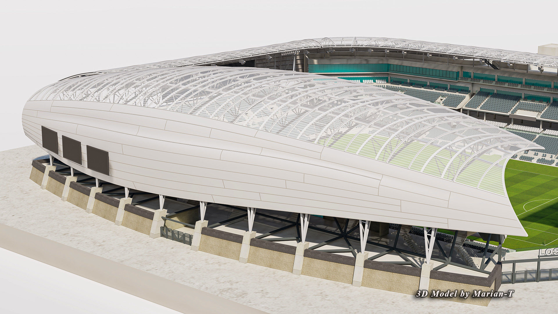 3D model BMO Stadium Los Angeles-USA VR / AR / low-poly | CGTrader