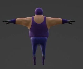 Purple Man free 3D model rigged | CGTrader