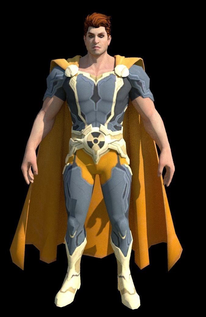 3D model Hyperion man in cape and outfit VR / AR / low-poly | CGTrader