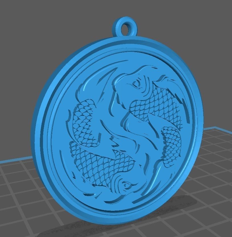 HM Fish Keychain 3D model 3D printable | CGTrader