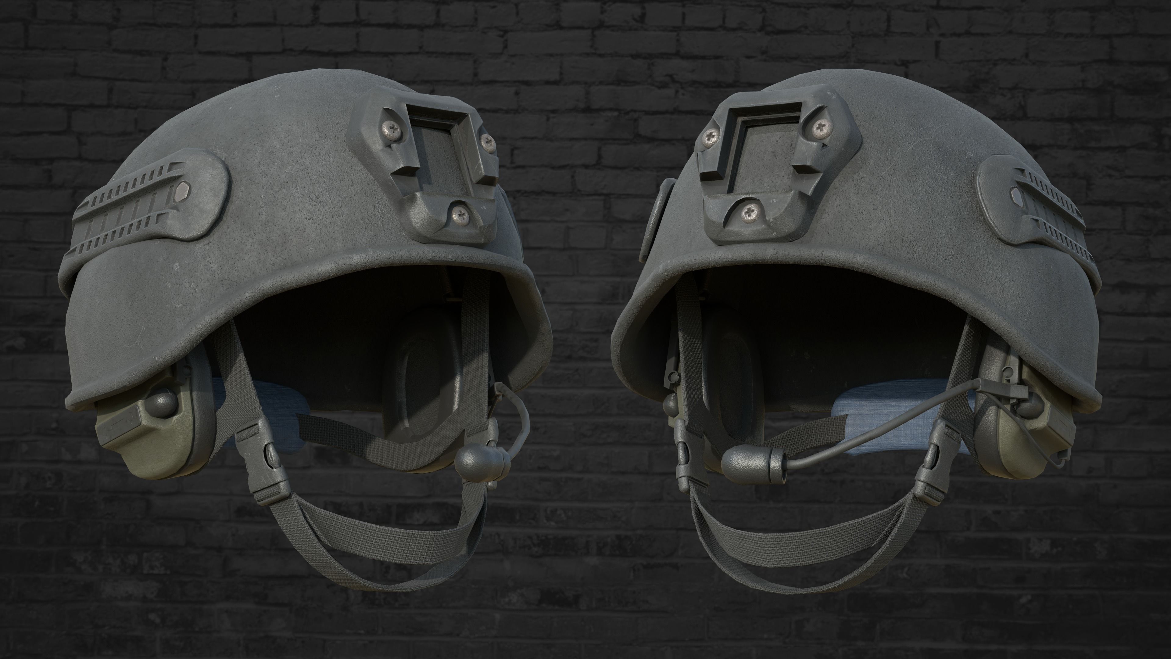 3D model MILITARY Game Ready Kiver RSP Russian Helmet VR / AR / low ...