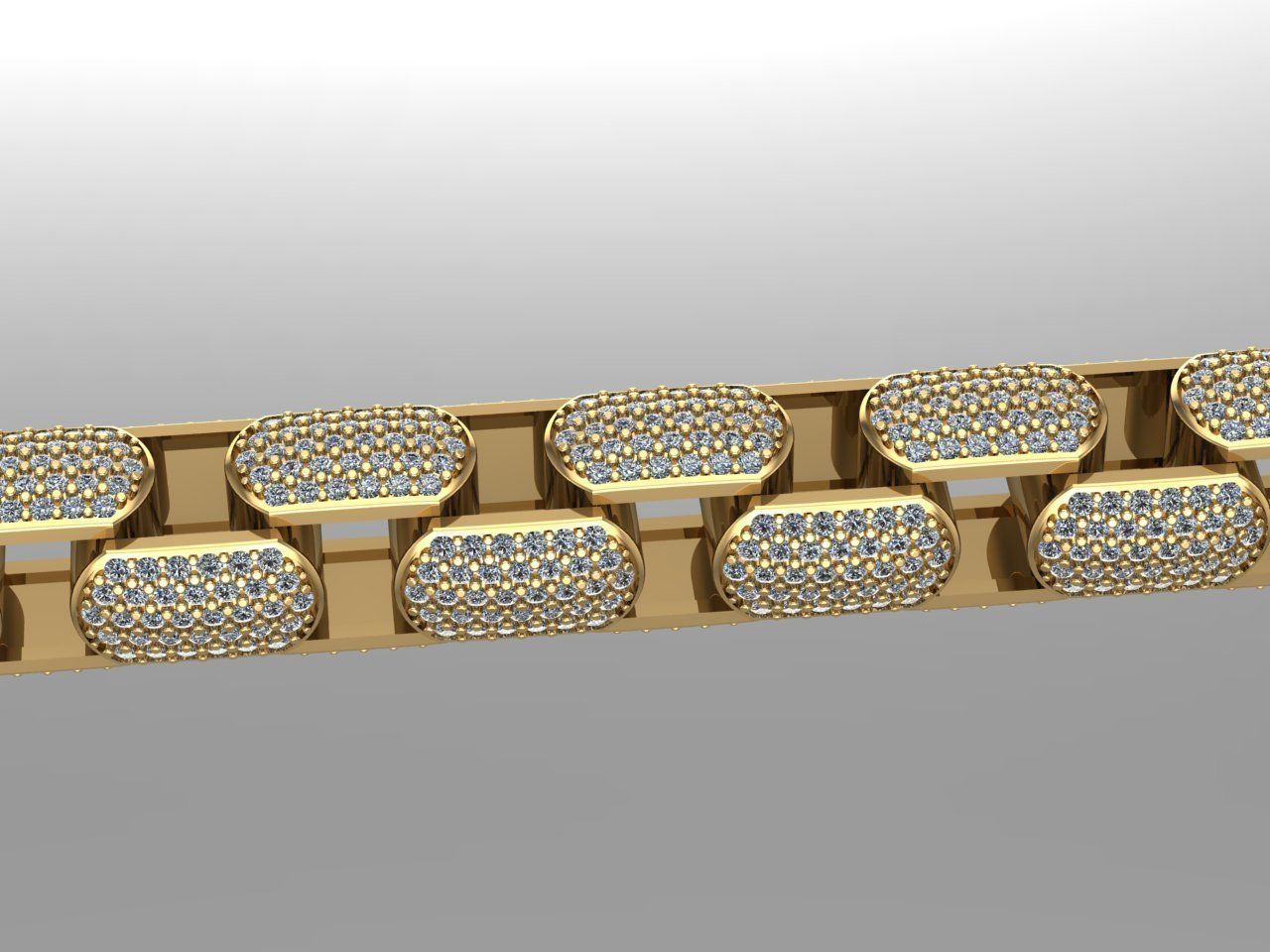gold chain just STL 3D model | CGTrader