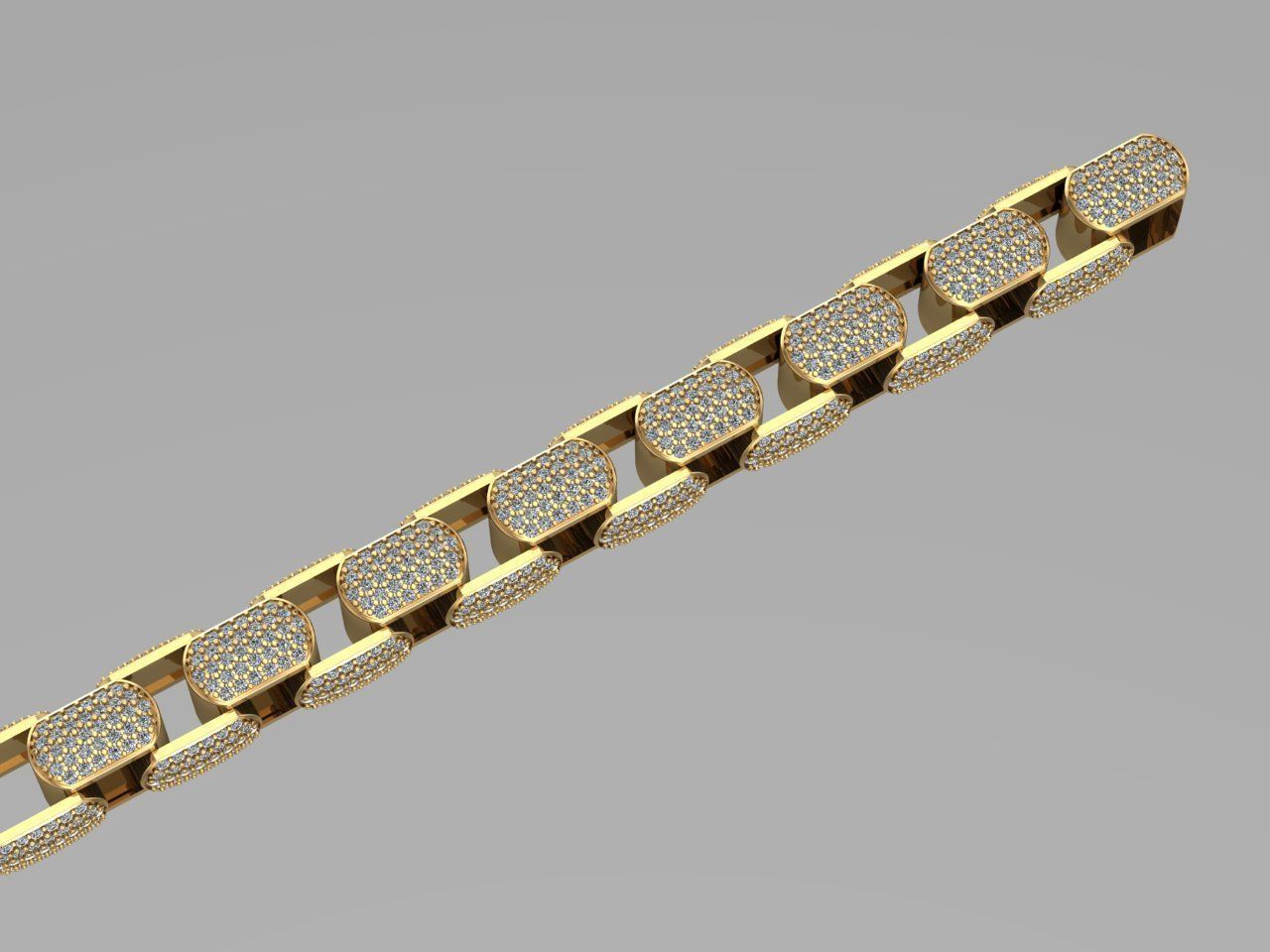 gold chain just STL 3D model | CGTrader