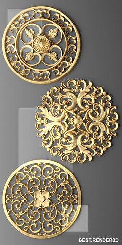 3D model persian pattern for wall and decoration interior designe VR ...