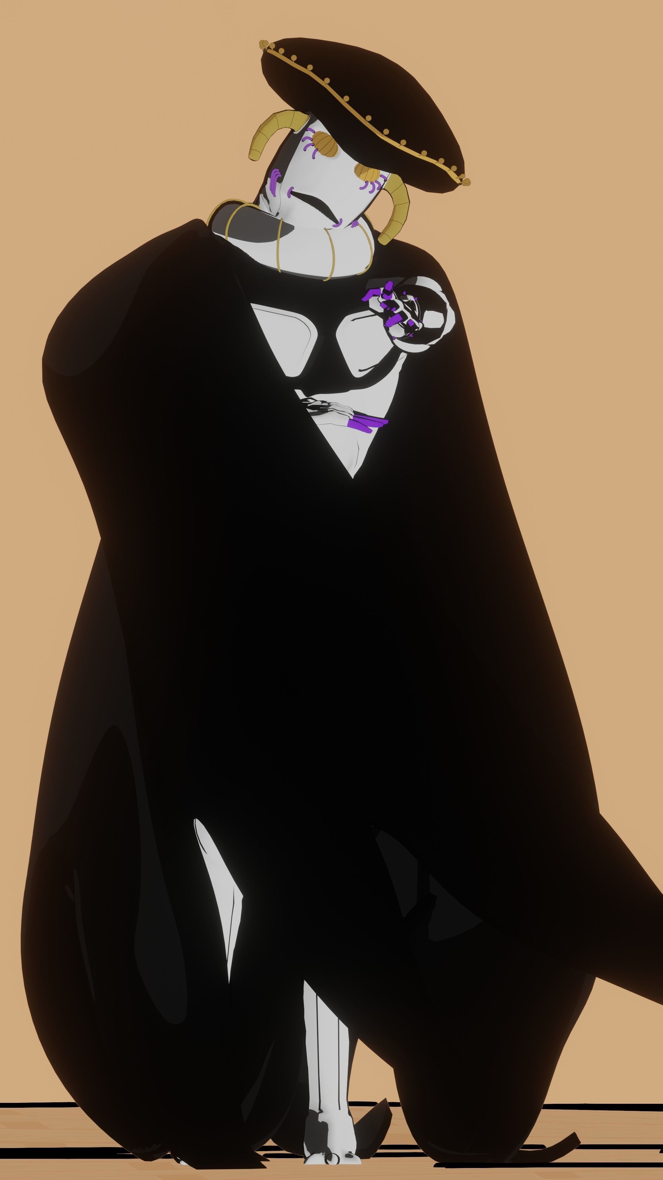 3D model JJBA - Black Sabbath Blender 3D model VR / AR / low-poly ...