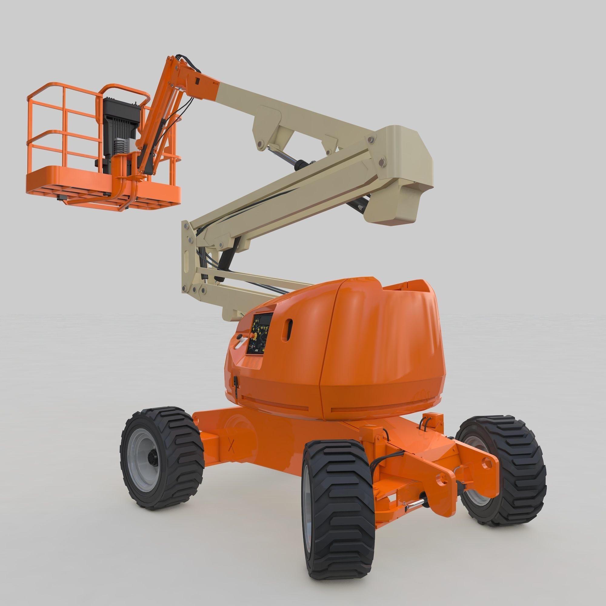 Cherry Picker Teleskopic Boom 3D model animated rigged | CGTrader