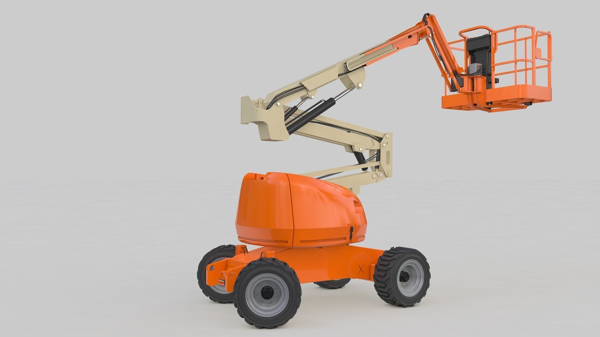 Cherry Picker Teleskopic Boom 3D model animated rigged | CGTrader