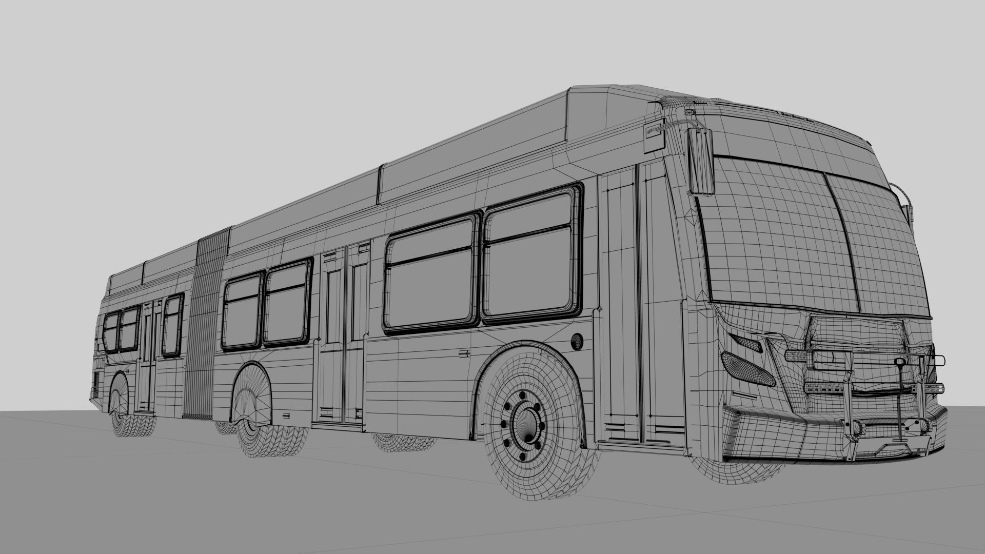 3D New Flyer XN40 articulated 3D model | CGTrader