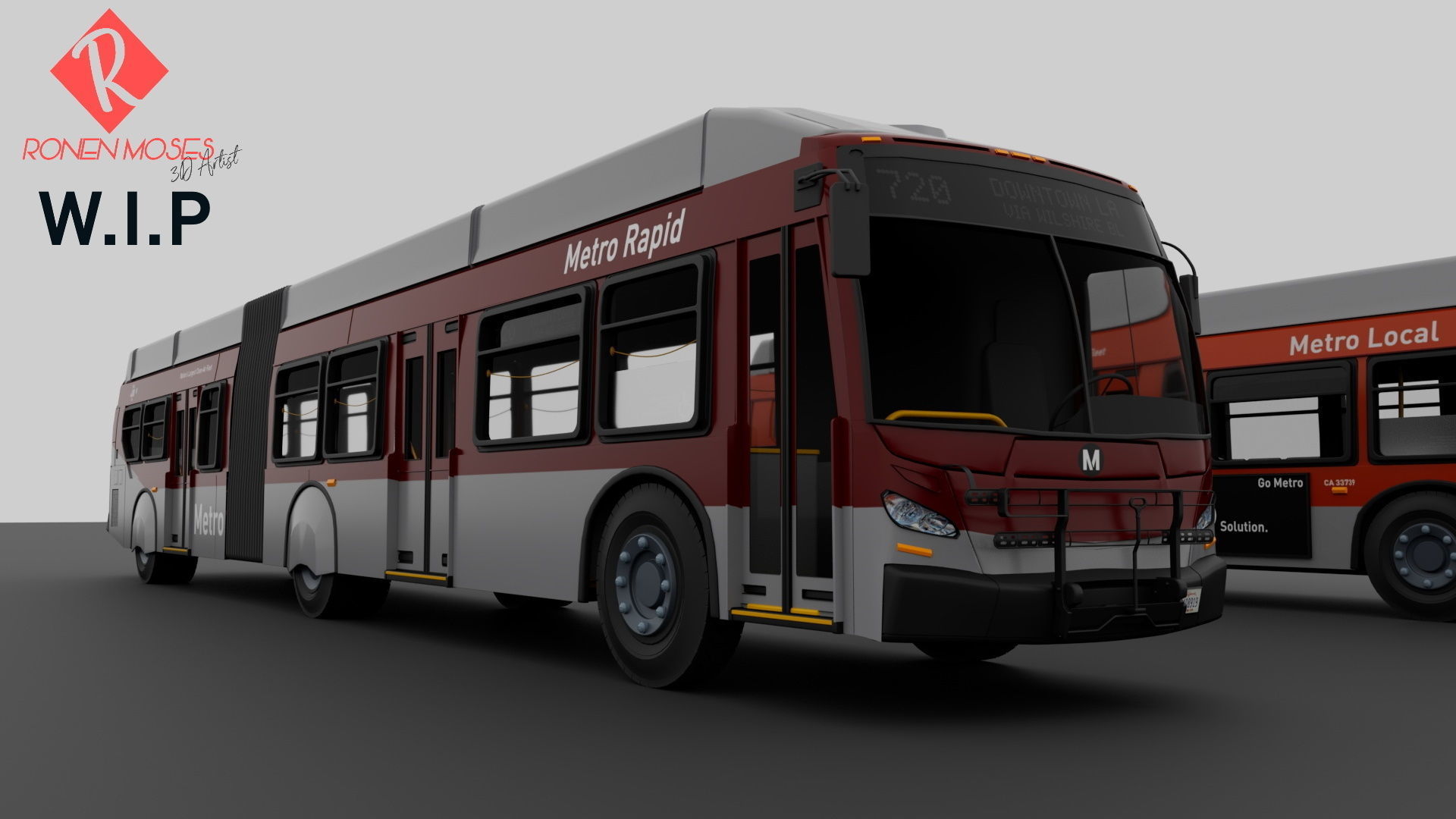 3D New Flyer XN40 articulated 3D model | CGTrader