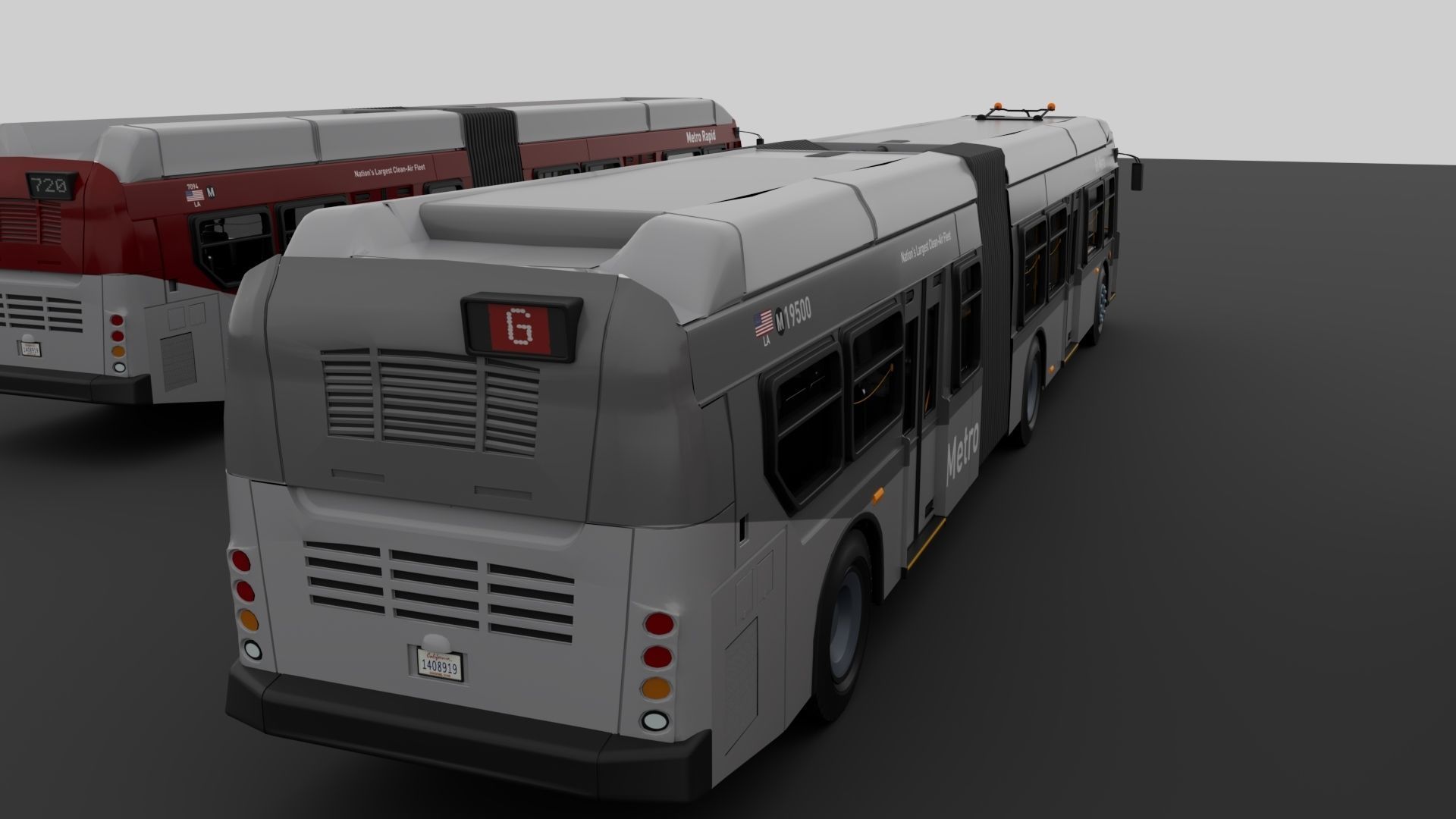 New Flyer XN40 articulated Electric 3D model | CGTrader