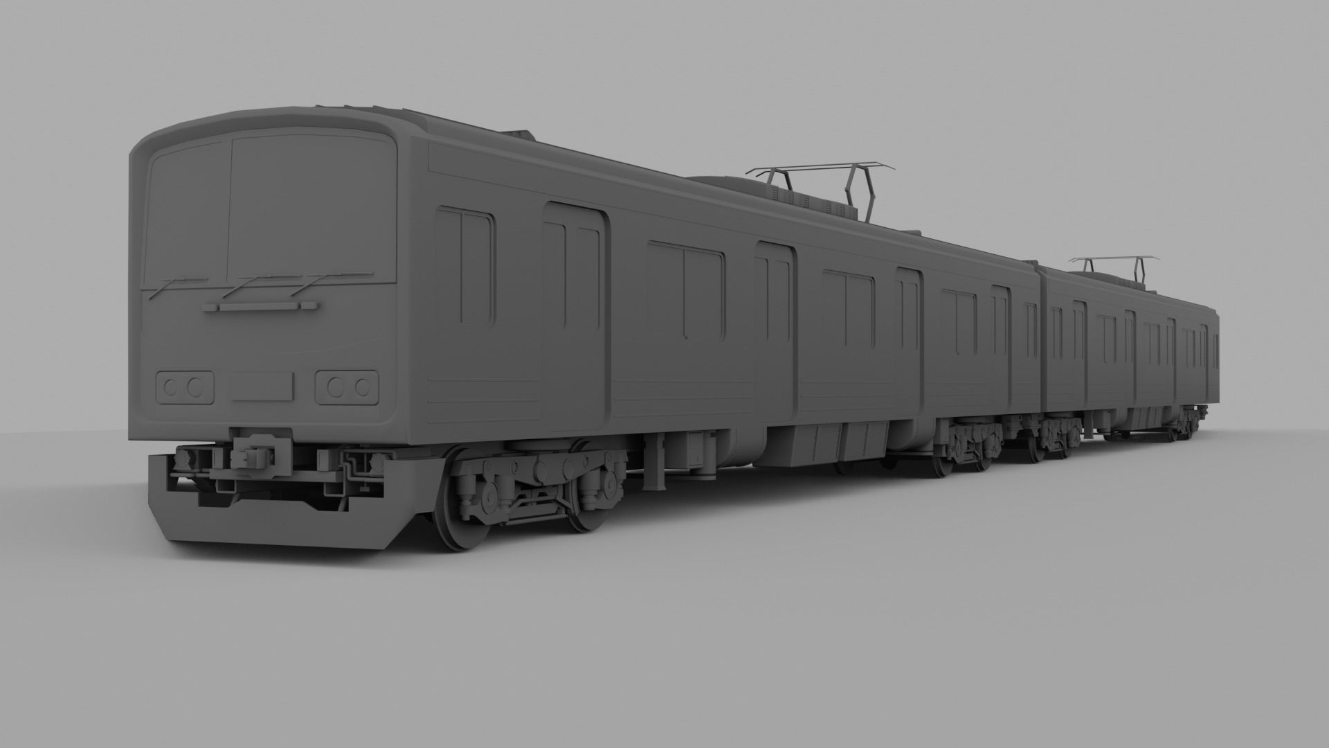 3D model Commuter Train VR / AR / low-poly | CGTrader