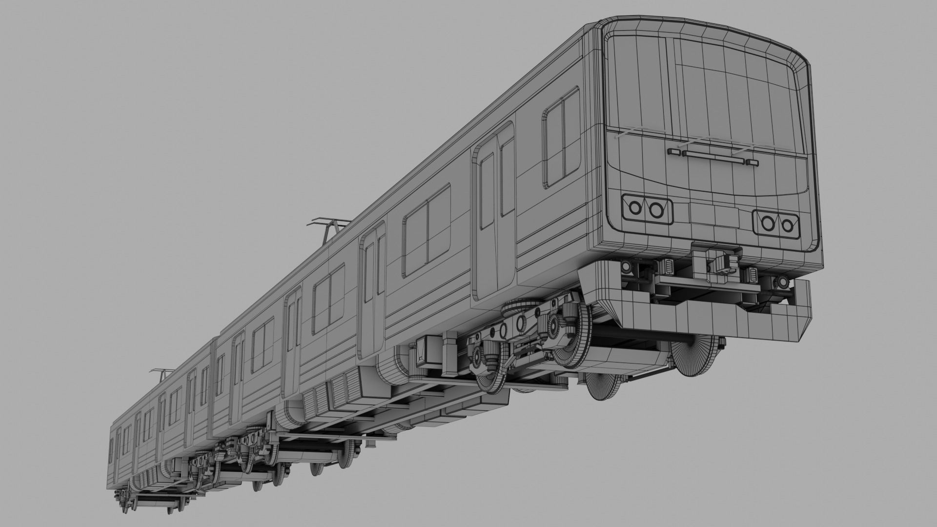 3D model Commuter Train VR / AR / low-poly | CGTrader