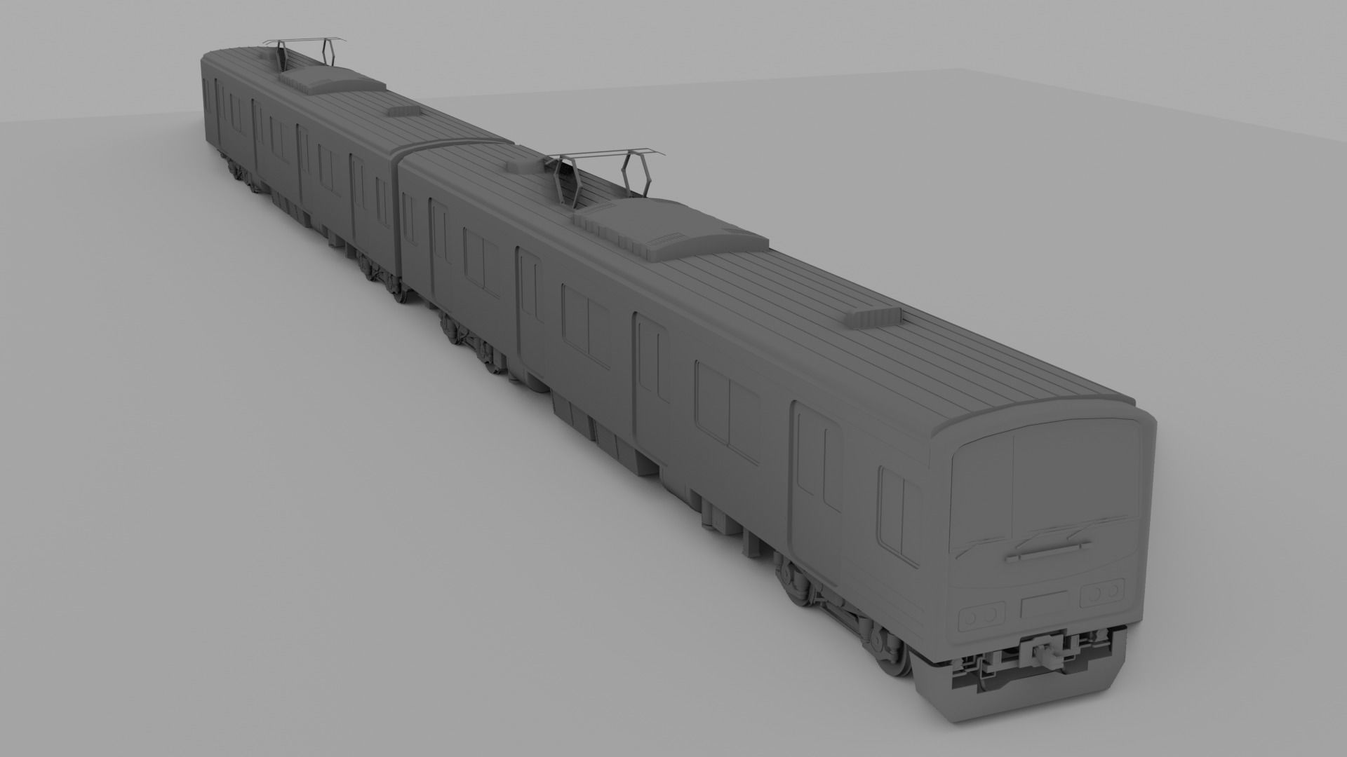 3D model Commuter Train VR / AR / low-poly | CGTrader