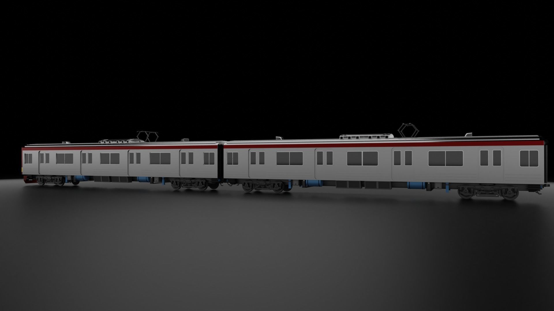 3D model Commuter Train VR / AR / low-poly | CGTrader