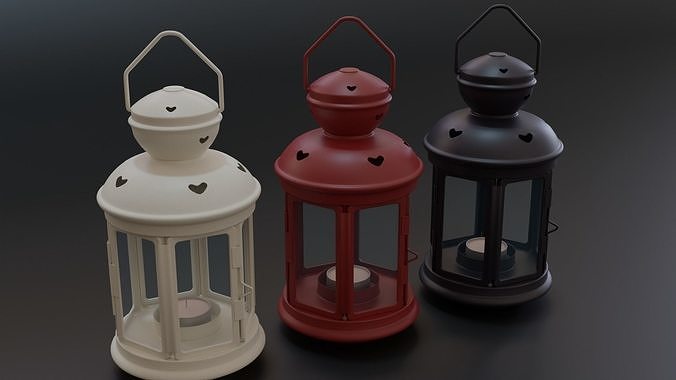 Lantern with a Candle 3D model | CGTrader