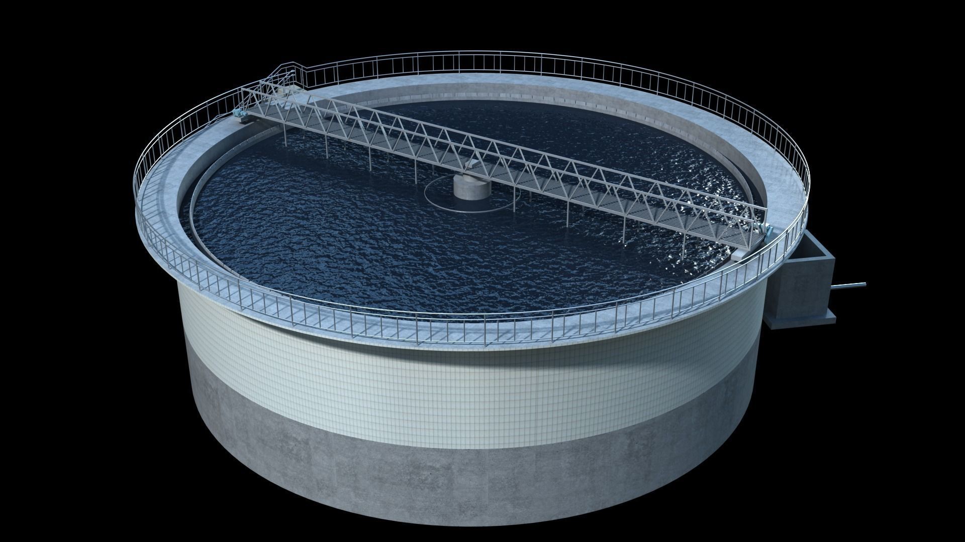 Wastewater Clarifiers 3D model | CGTrader