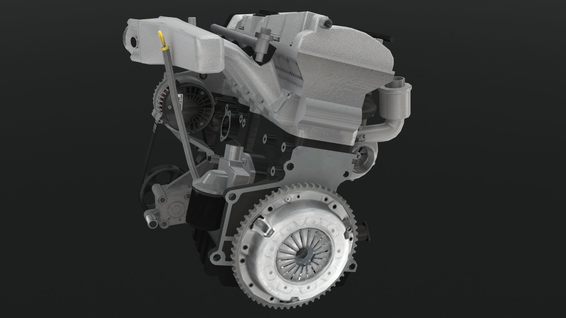 3D model Volkswagen EA113 AWP 20v Turbo engine VR / AR / low-poly ...