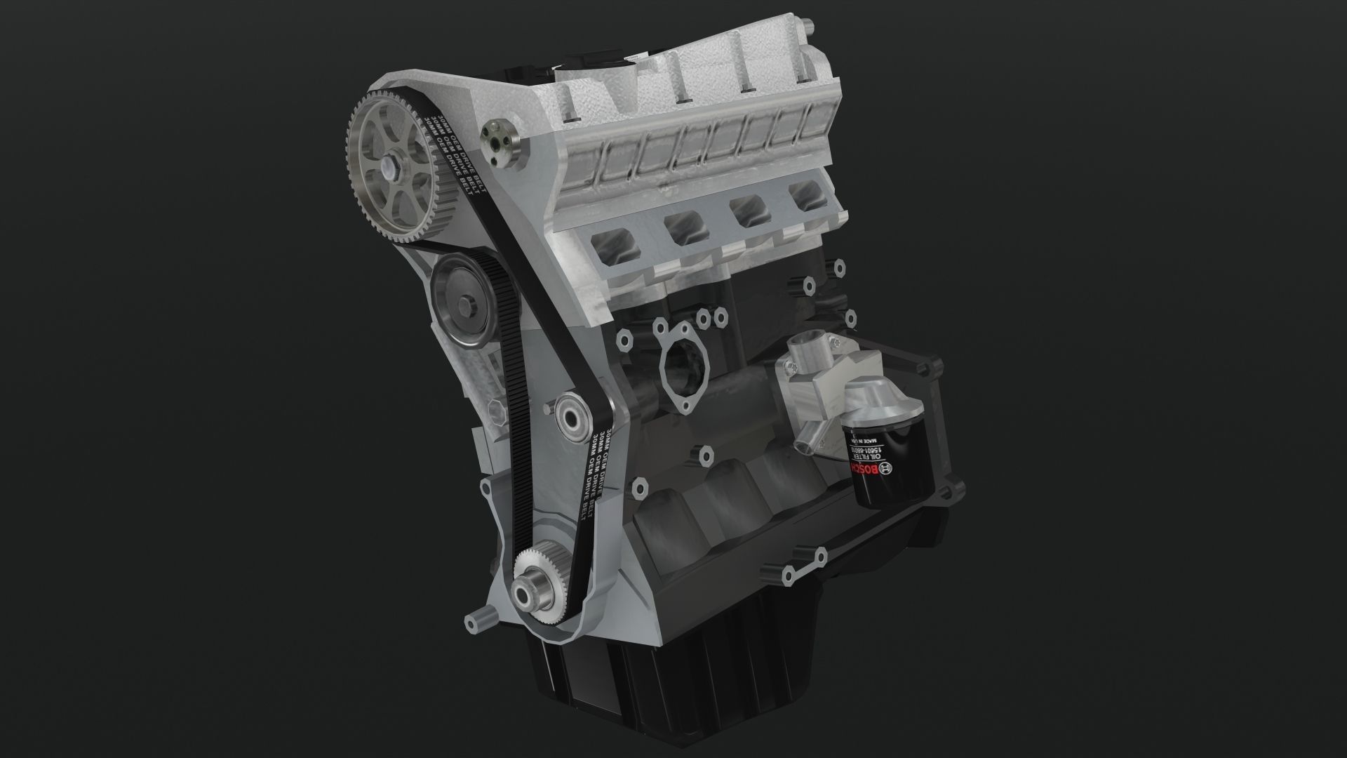 3D model Volkswagen EA113 AWP 20v Turbo engine VR / AR / low-poly ...