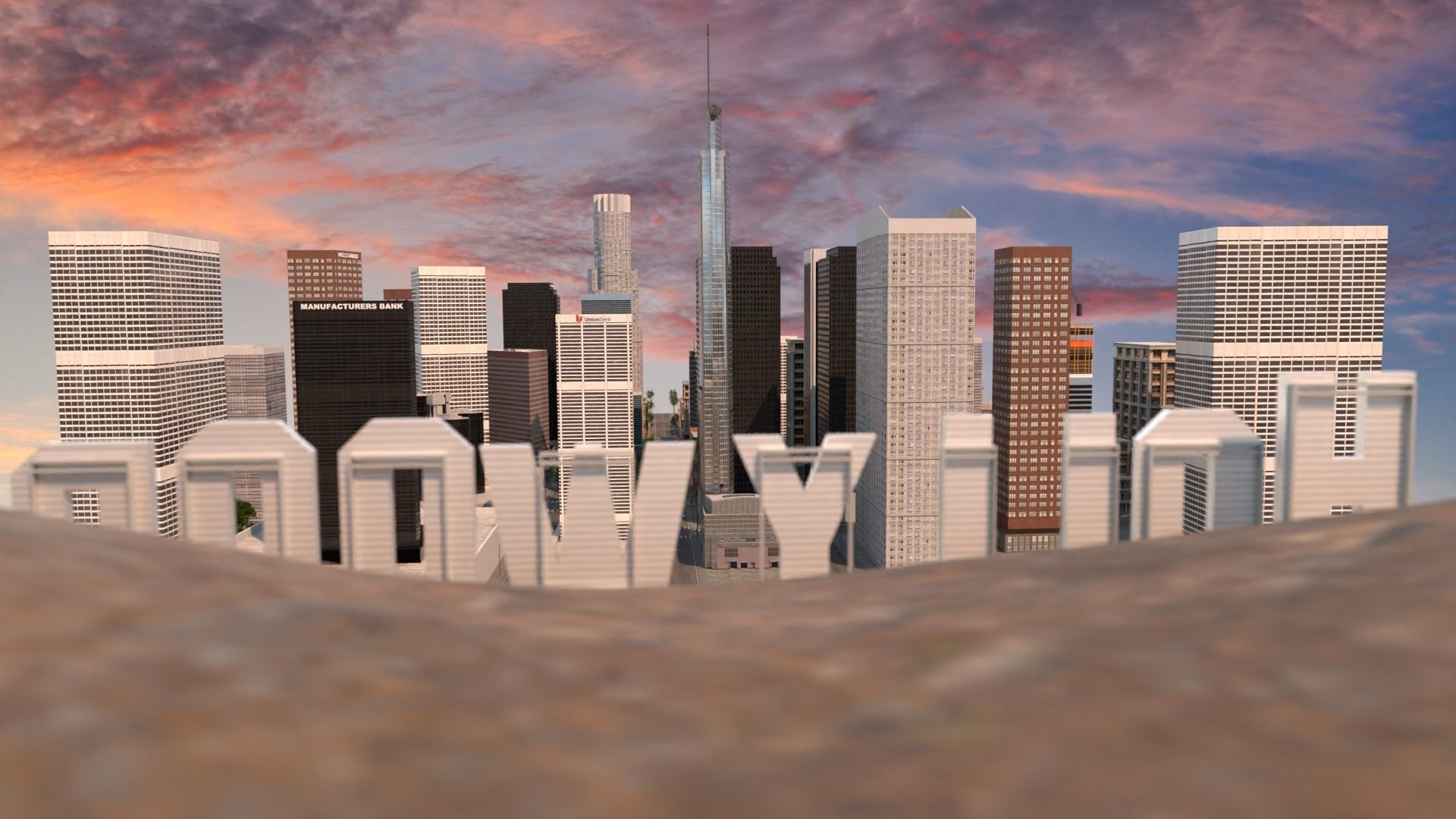 Hollywood Sign Los Angeles CA USA 3D model | CGTrader