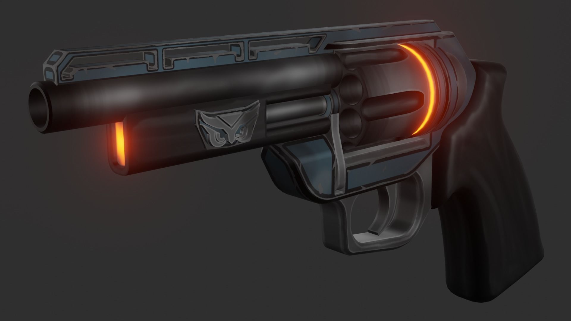 3D model Sci-fi revolver VR / AR / low-poly | CGTrader
