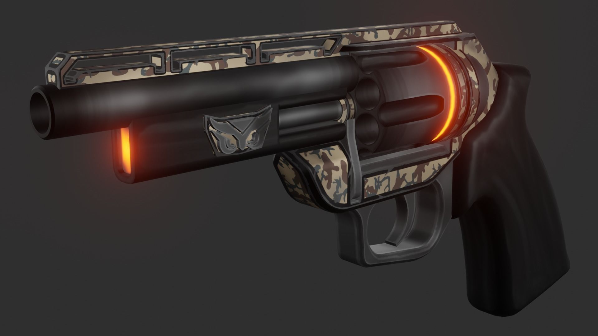 3D model Sci-fi revolver VR / AR / low-poly | CGTrader