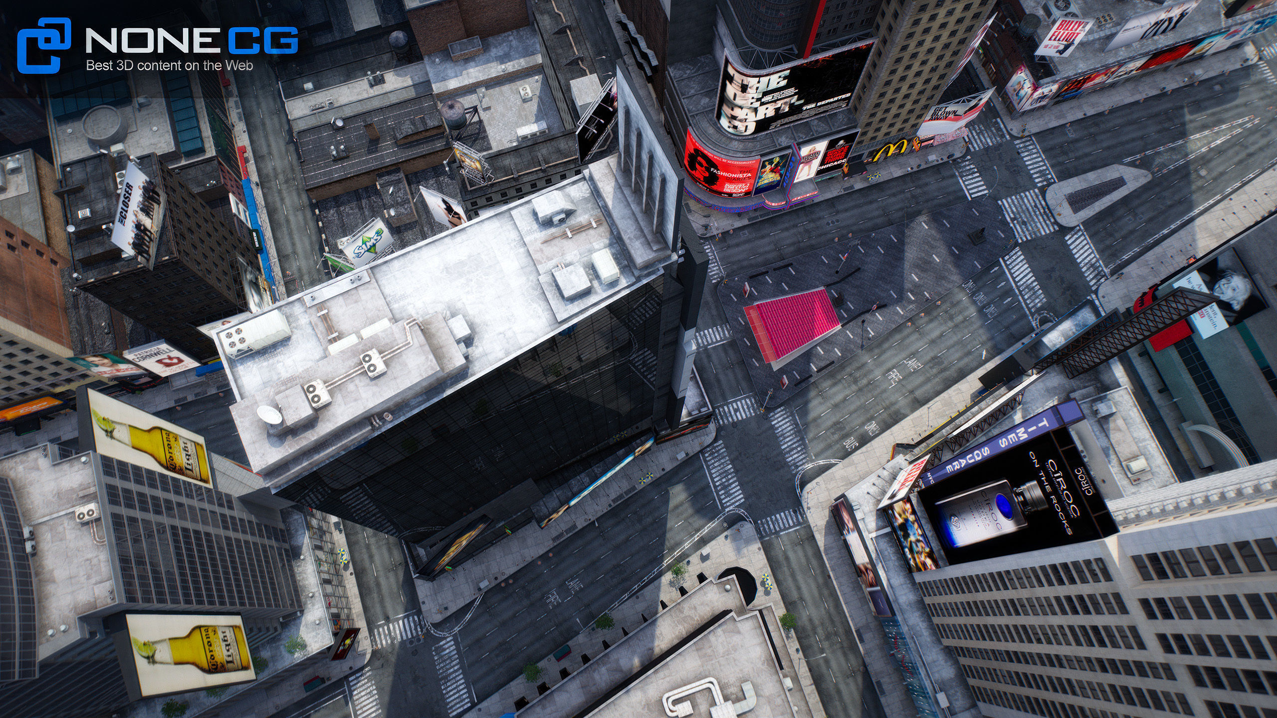 NYC Broadway 7th Av Times Square V2 3D model animated | CGTrader