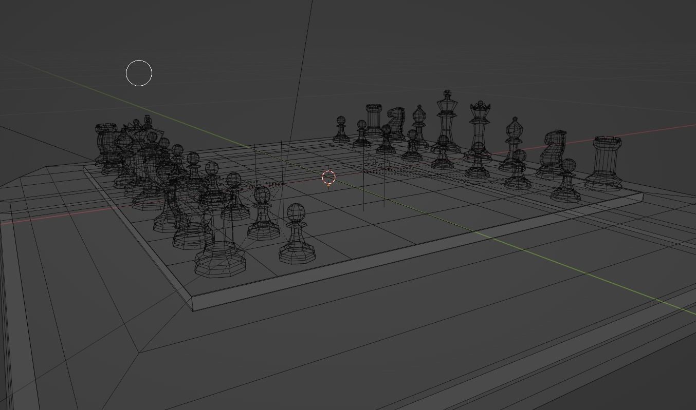 3D model Low-Poly Chess set and individual pieces VR / AR / low-poly ...