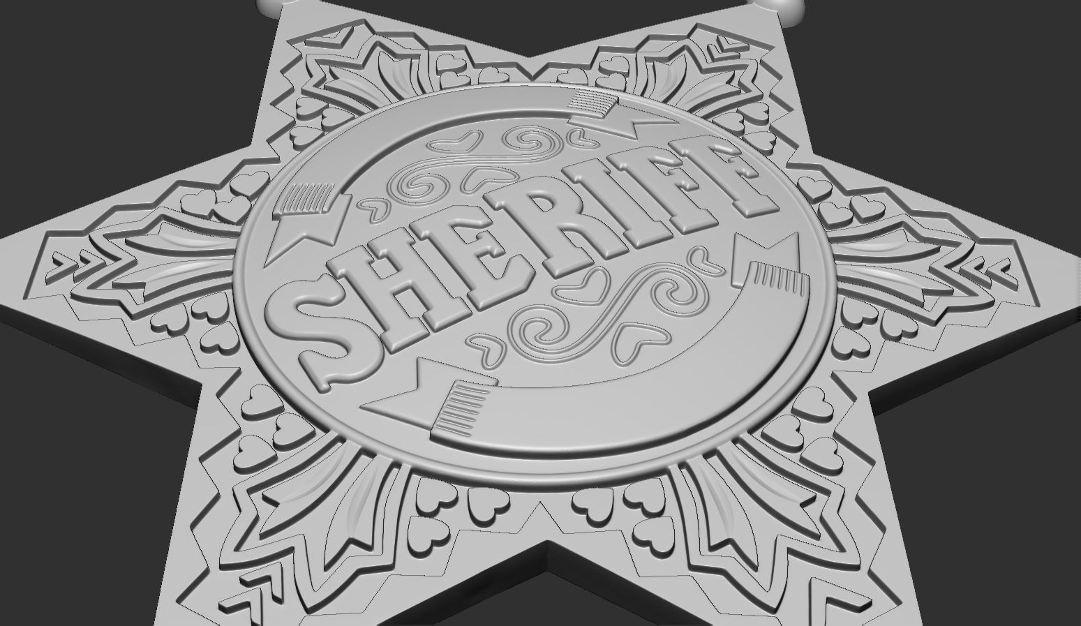Sheriff Star Badge 2 3D model 3D printable | CGTrader