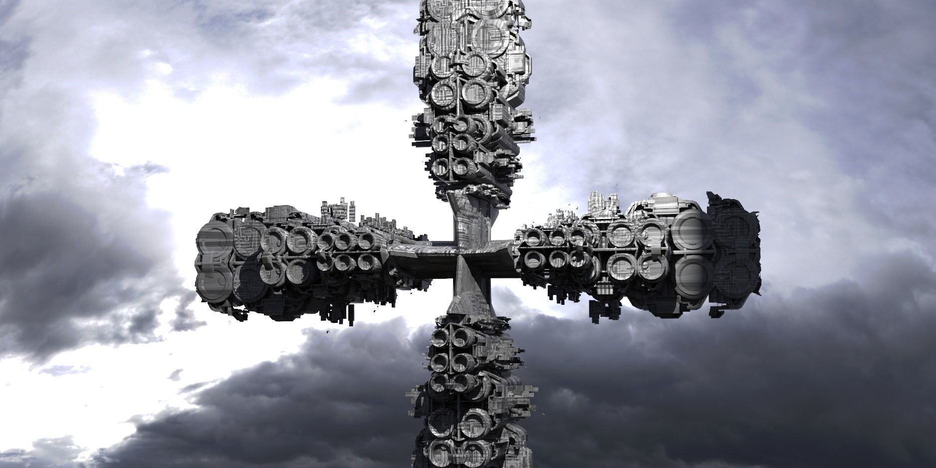 Alien satellite totem severance ship small 3 3D model | CGTrader