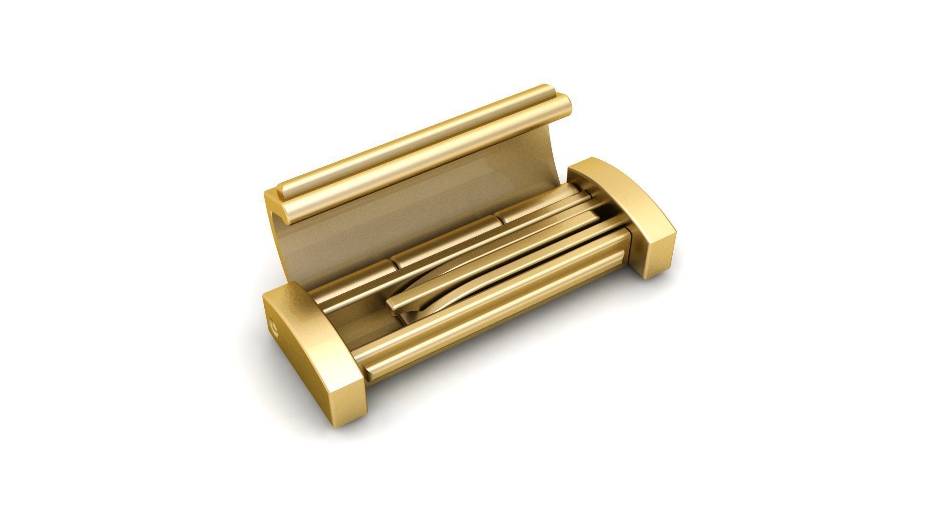8 mm Plain Gold Lock Box 3D model 3D printable | CGTrader