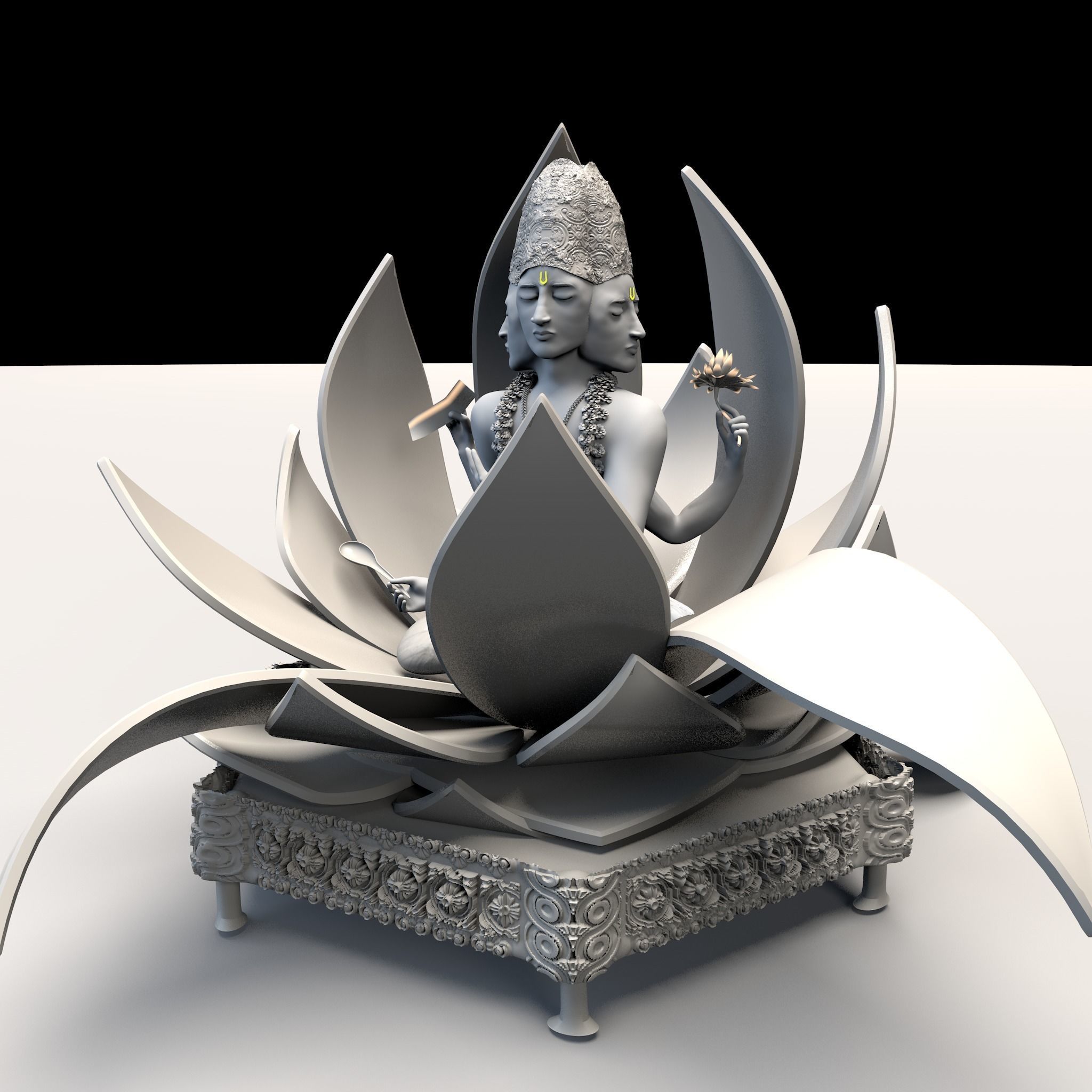 Lord Brahma 3D model | CGTrader