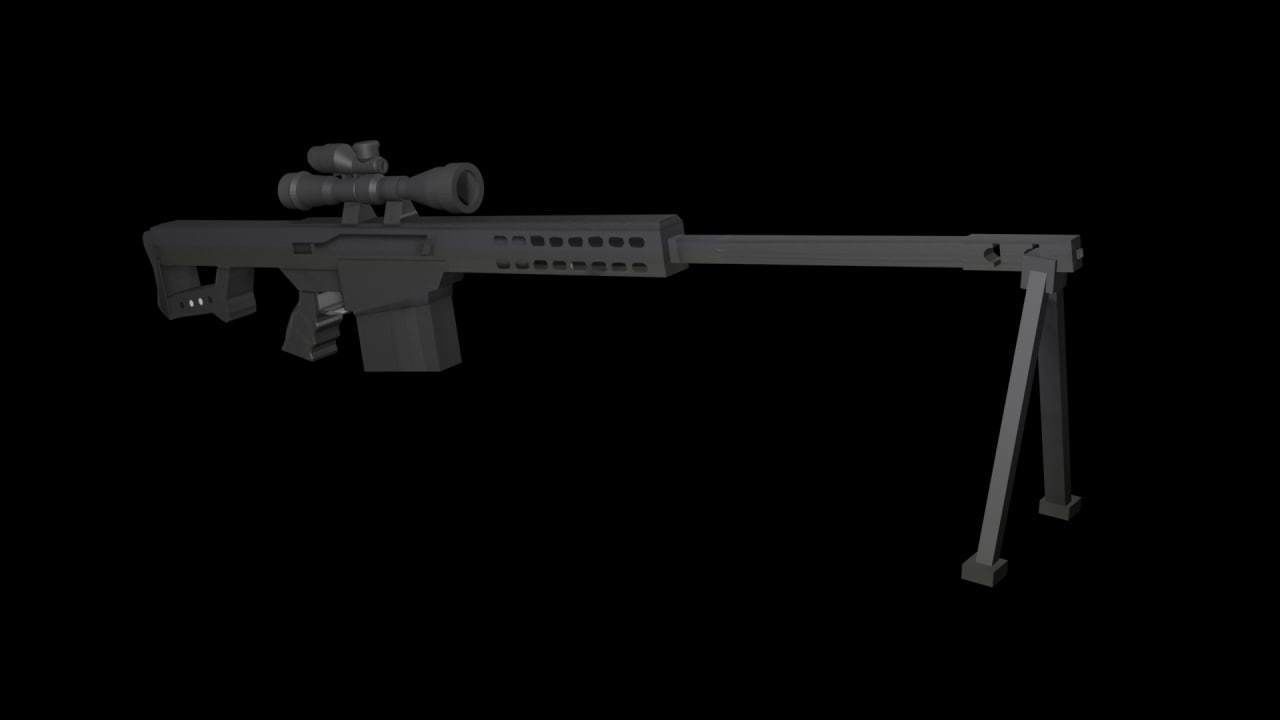 3D model Sniper rifle M107 VR / AR / low-poly | CGTrader