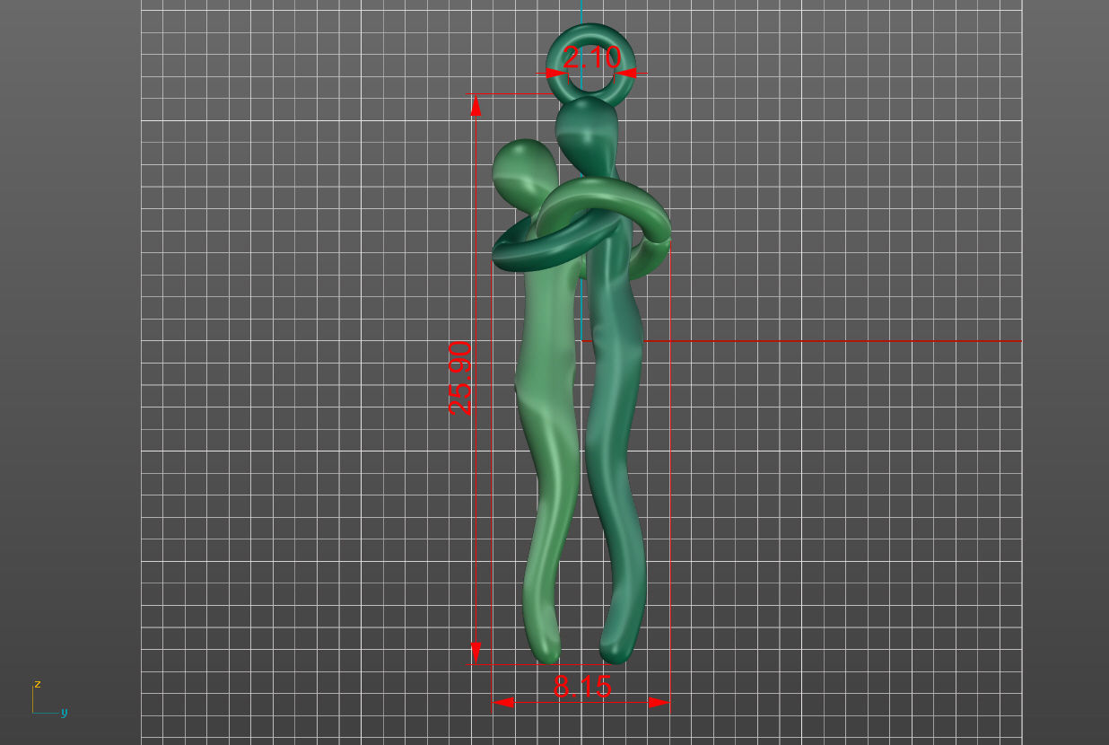 Friendship hug 3D model | CGTrader