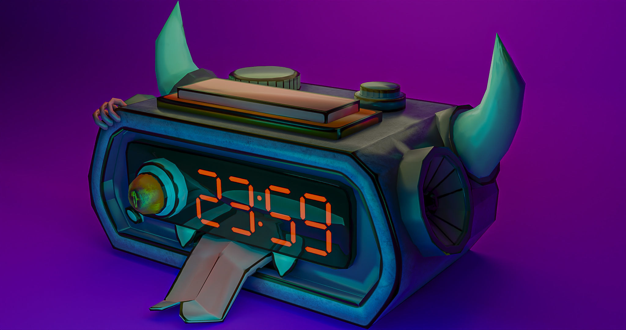 Monster Clock 3D model | CGTrader