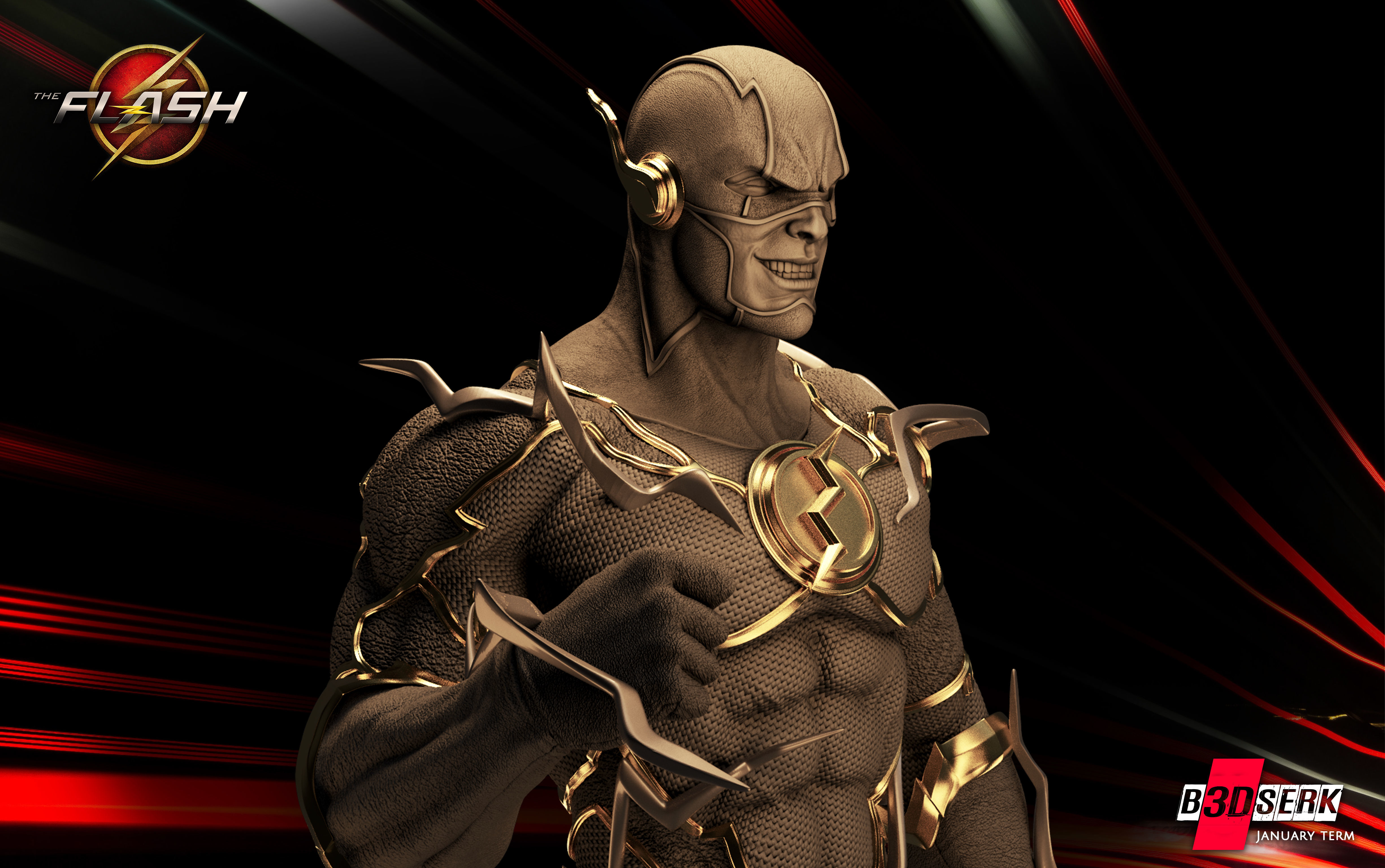 B3DSERK January Term Flash Bust 3D model 3D printable | CGTrader