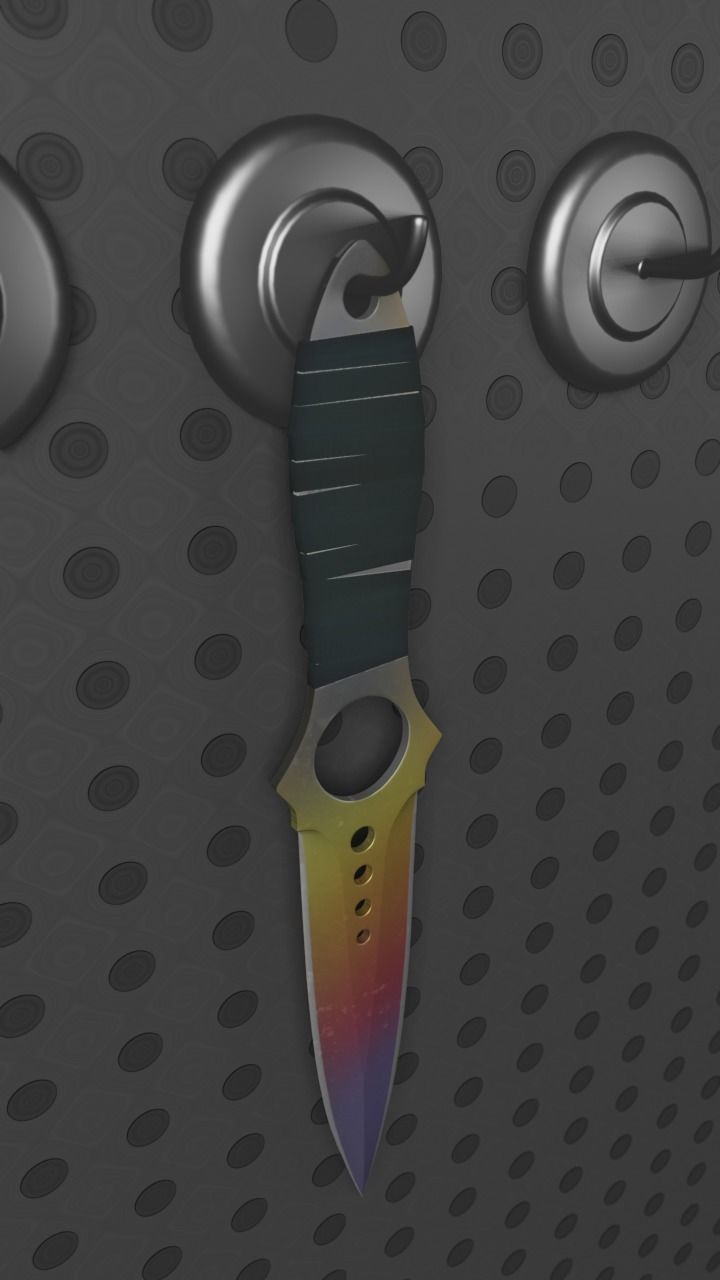 CSGO Skeleton knife FADE Game and Render ready free 3D model | CGTrader