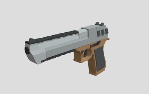 Low-Poly Deagle gun 3D model | CGTrader