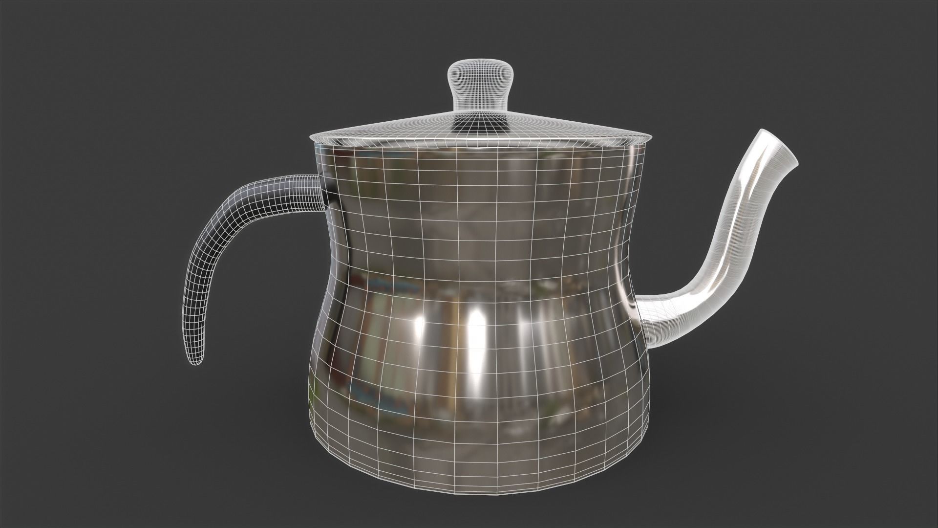 3D model Steel teapot VR / AR / low-poly | CGTrader