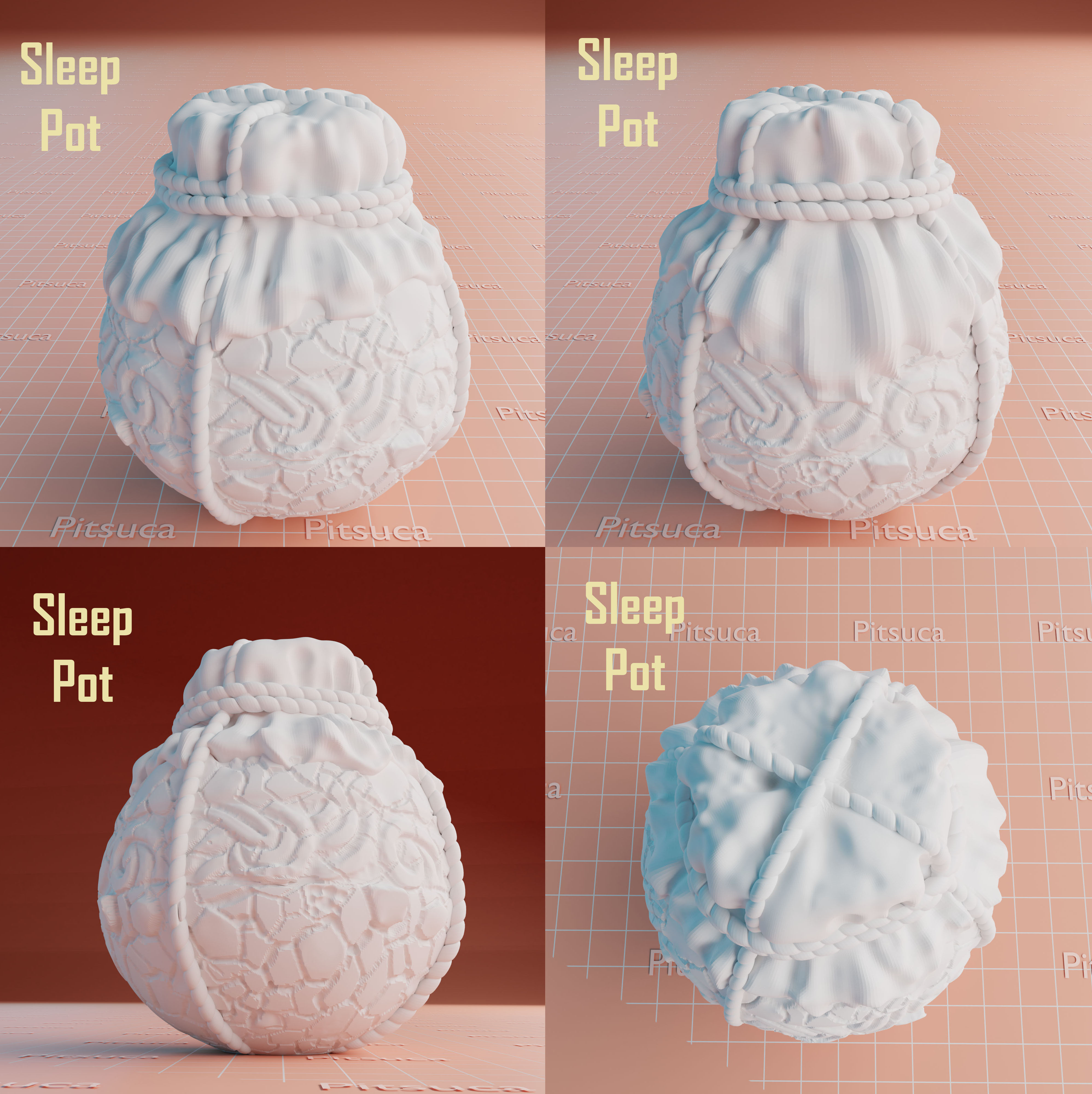 Cracked pot weapons from elden ring cracked sleep fetid pot 3D model 3D ...