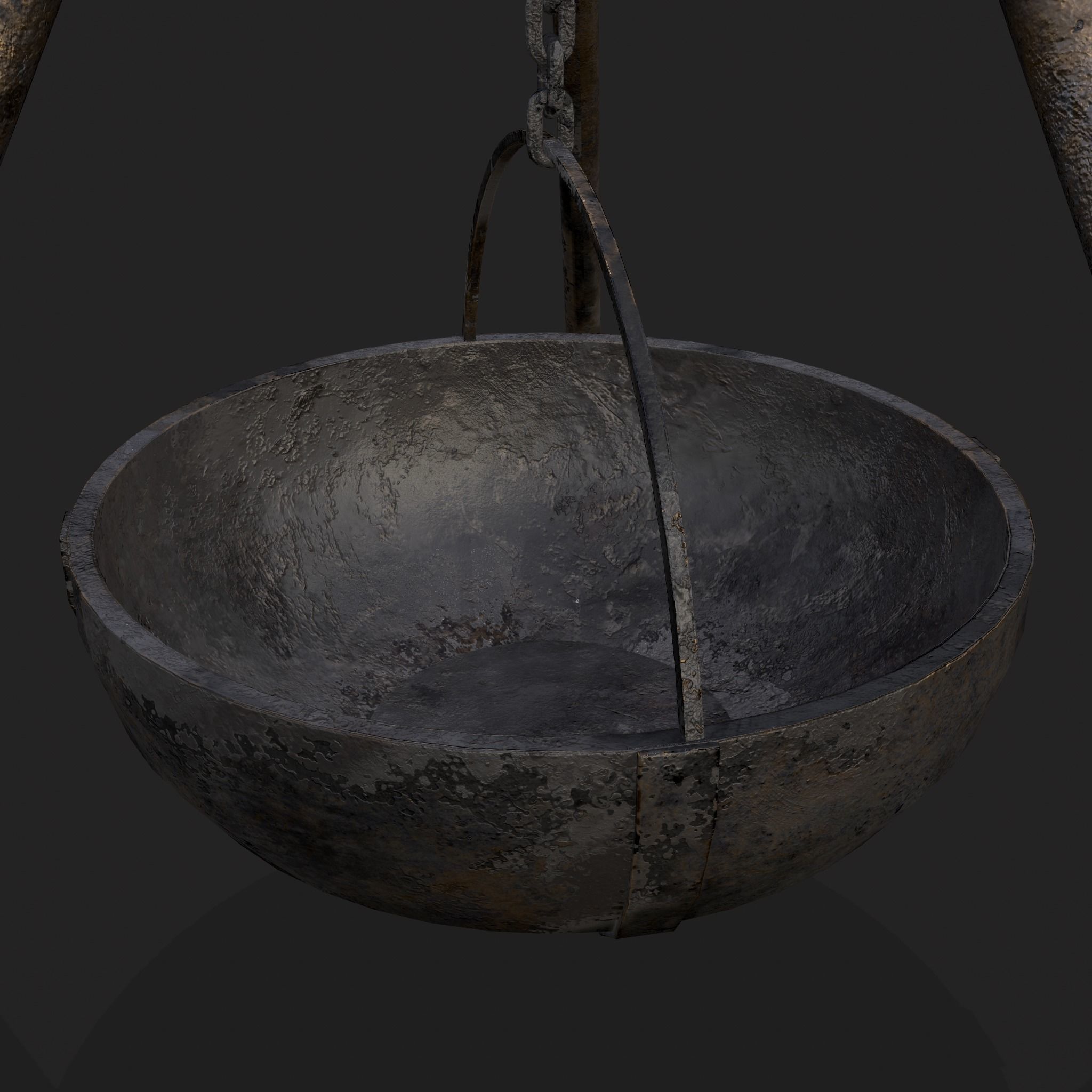 3D model Medieval Hanging Cauldron VR / AR / low-poly | CGTrader
