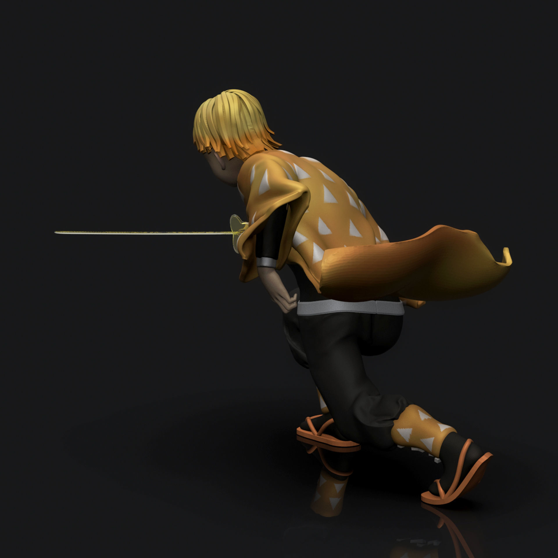 Zenitsu 3D Printable 3D model 3D printable | CGTrader