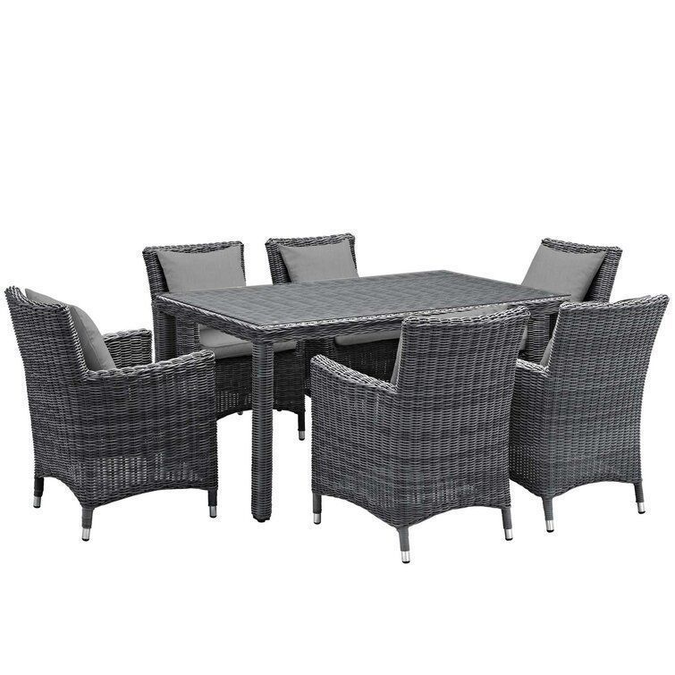 Alaia Long Dining Set 3D model | CGTrader